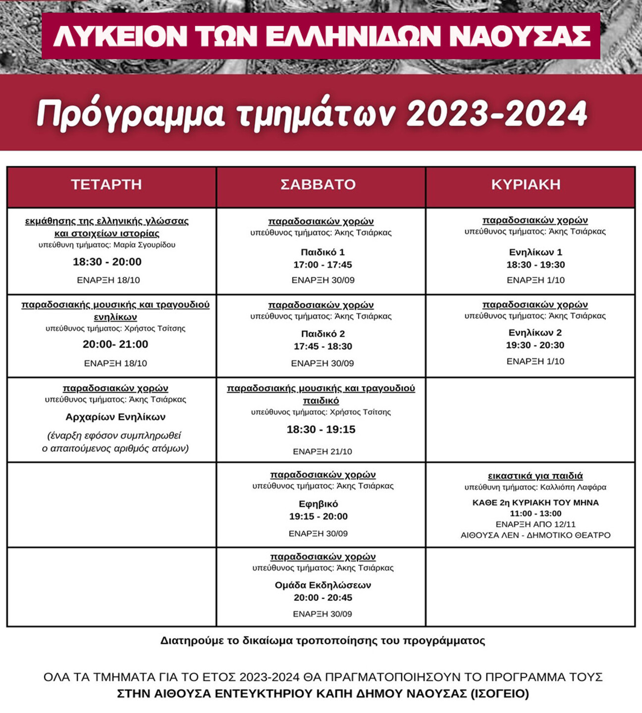 ΛΥΚΕΙΟΝ ΤΩΝ ΕΛΛΗΝΙΔΩΝ ΝΑΟΥΣΑΣ
