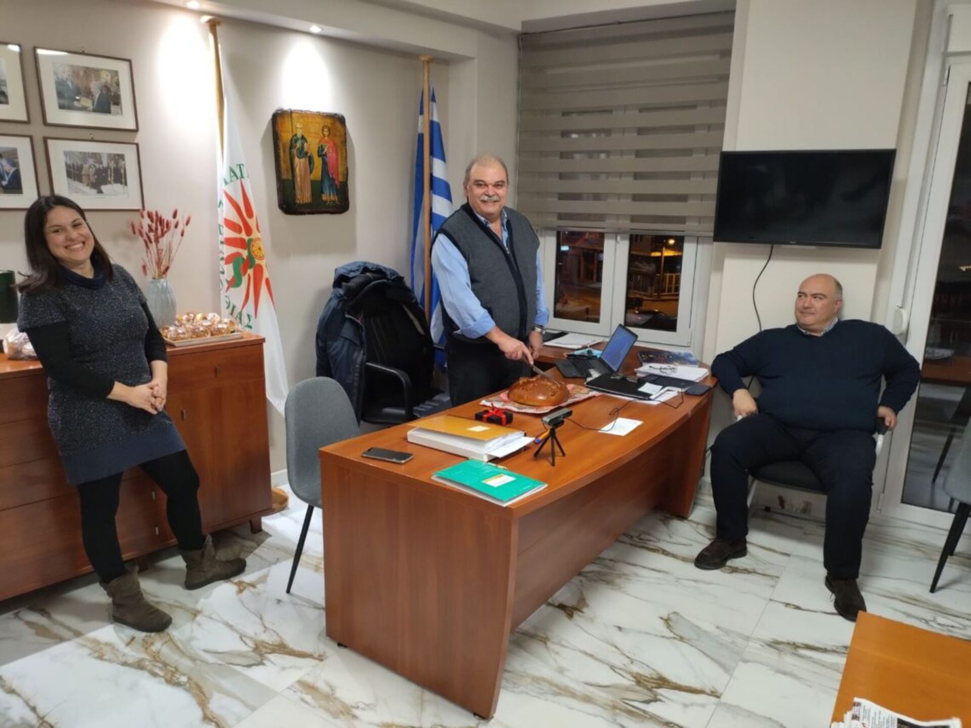Ο Ιατρικός Σύλλογος Ημαθίας έκοψε τη βασιλόπιτά του